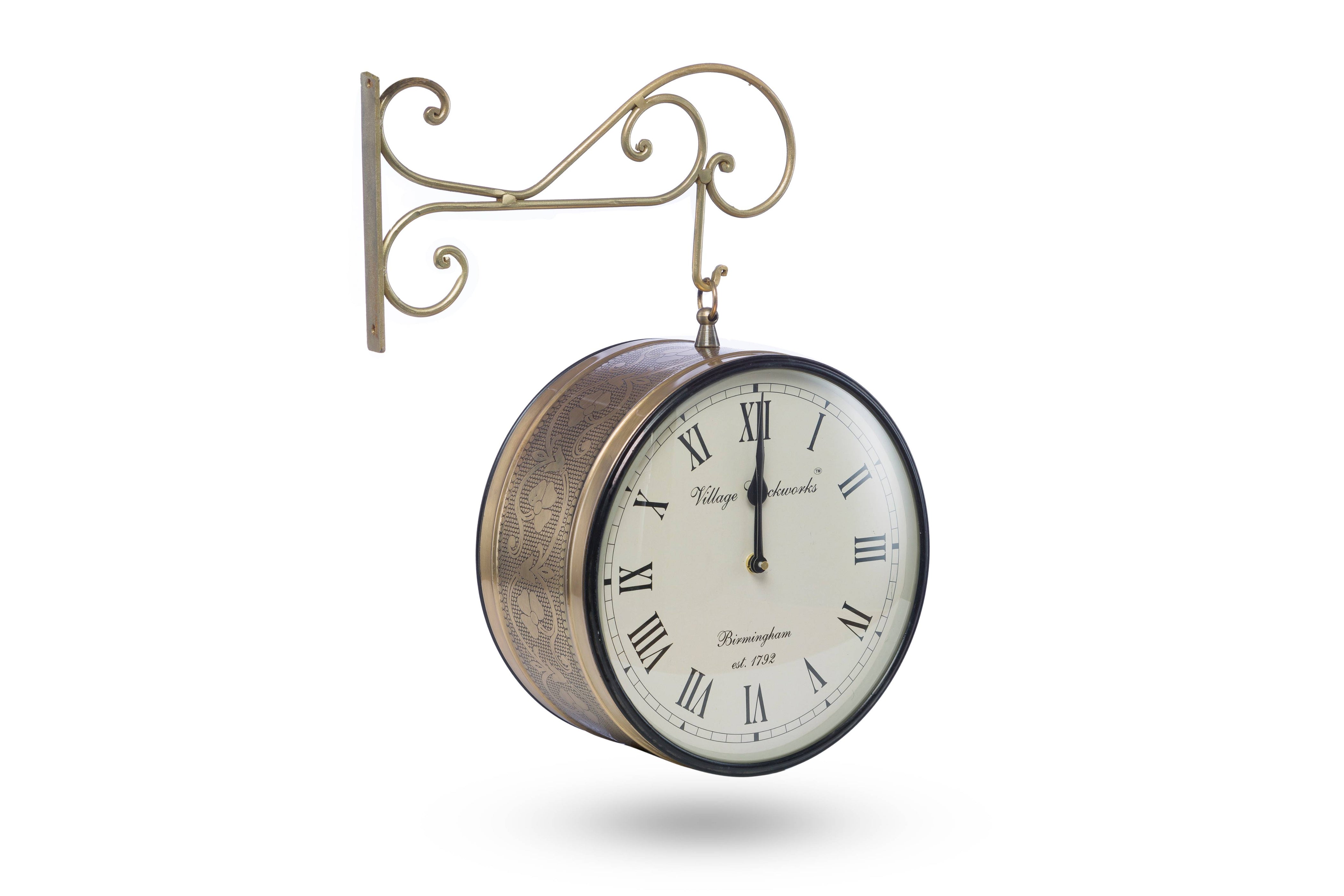 Antique Double Sided Hanging Clock — The Handmade Store