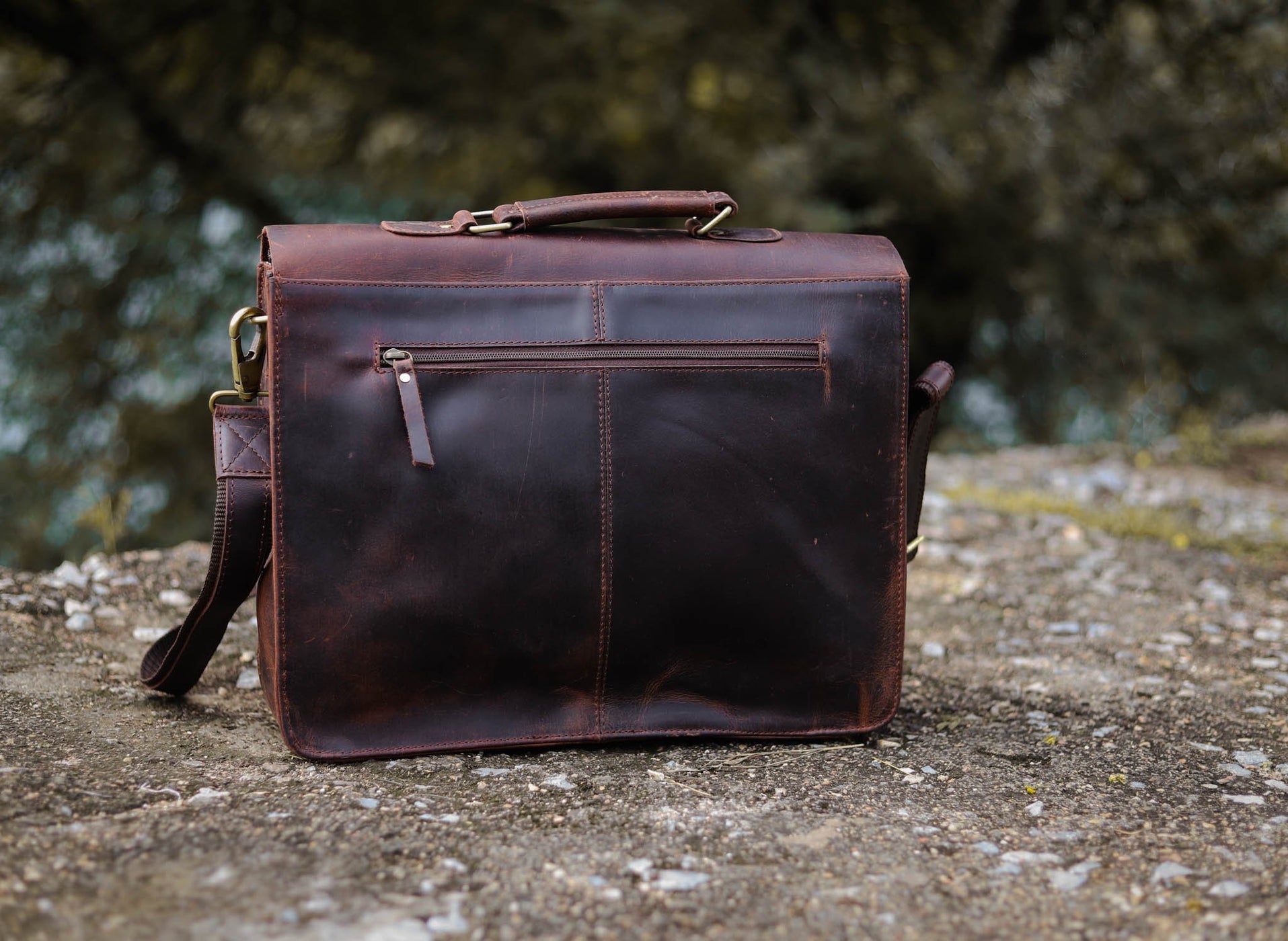 Rustic Leather Satchel — The Handmade Store