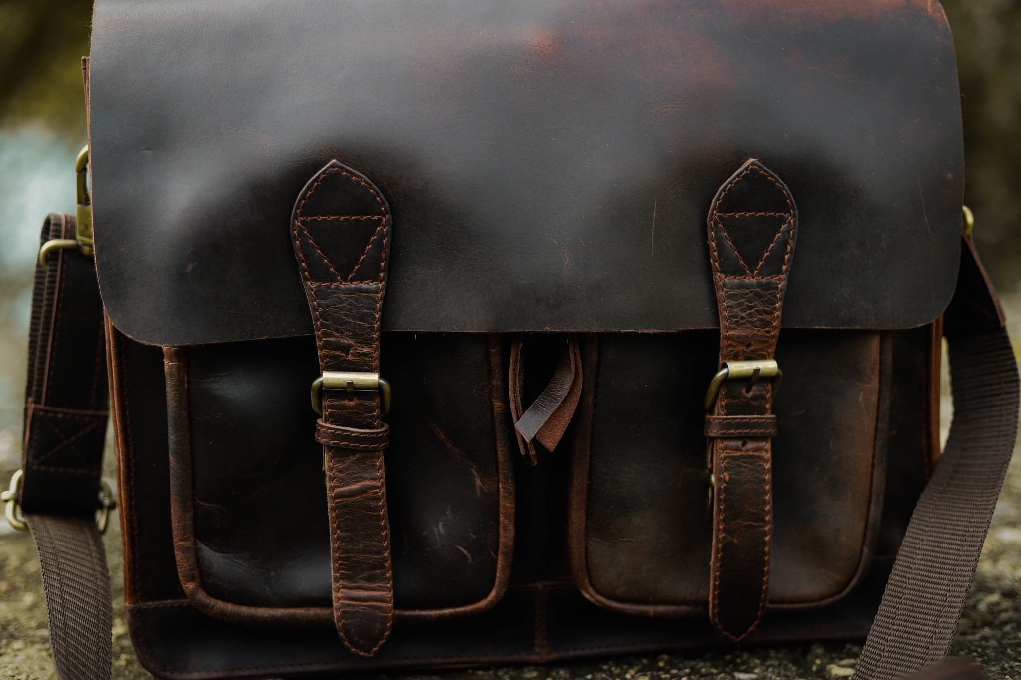 Rustic Leather Satchel — The Handmade Store