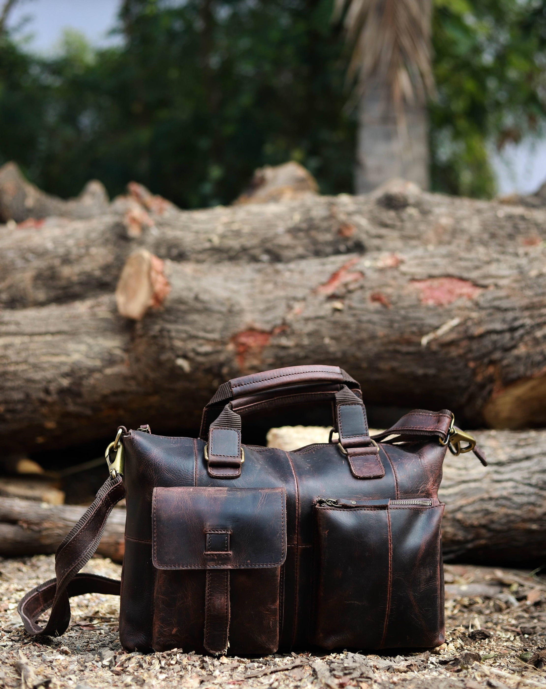 Rugged Leather Briefcase — The Handmade Store