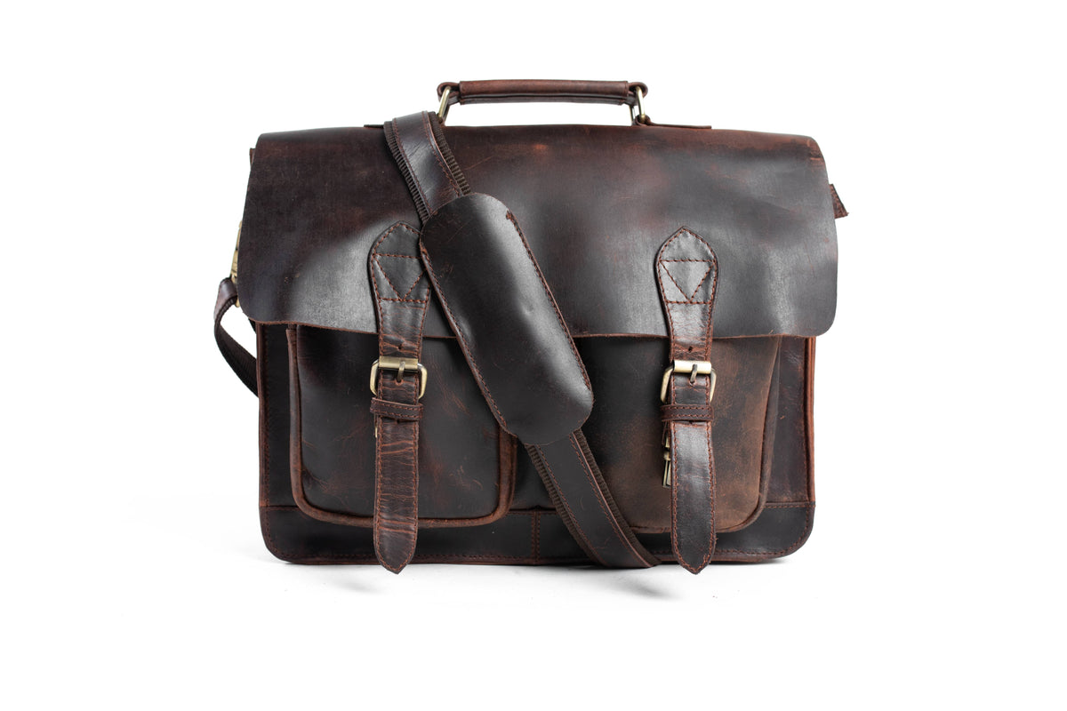 Rustic Leather Satchel — The Handmade Store